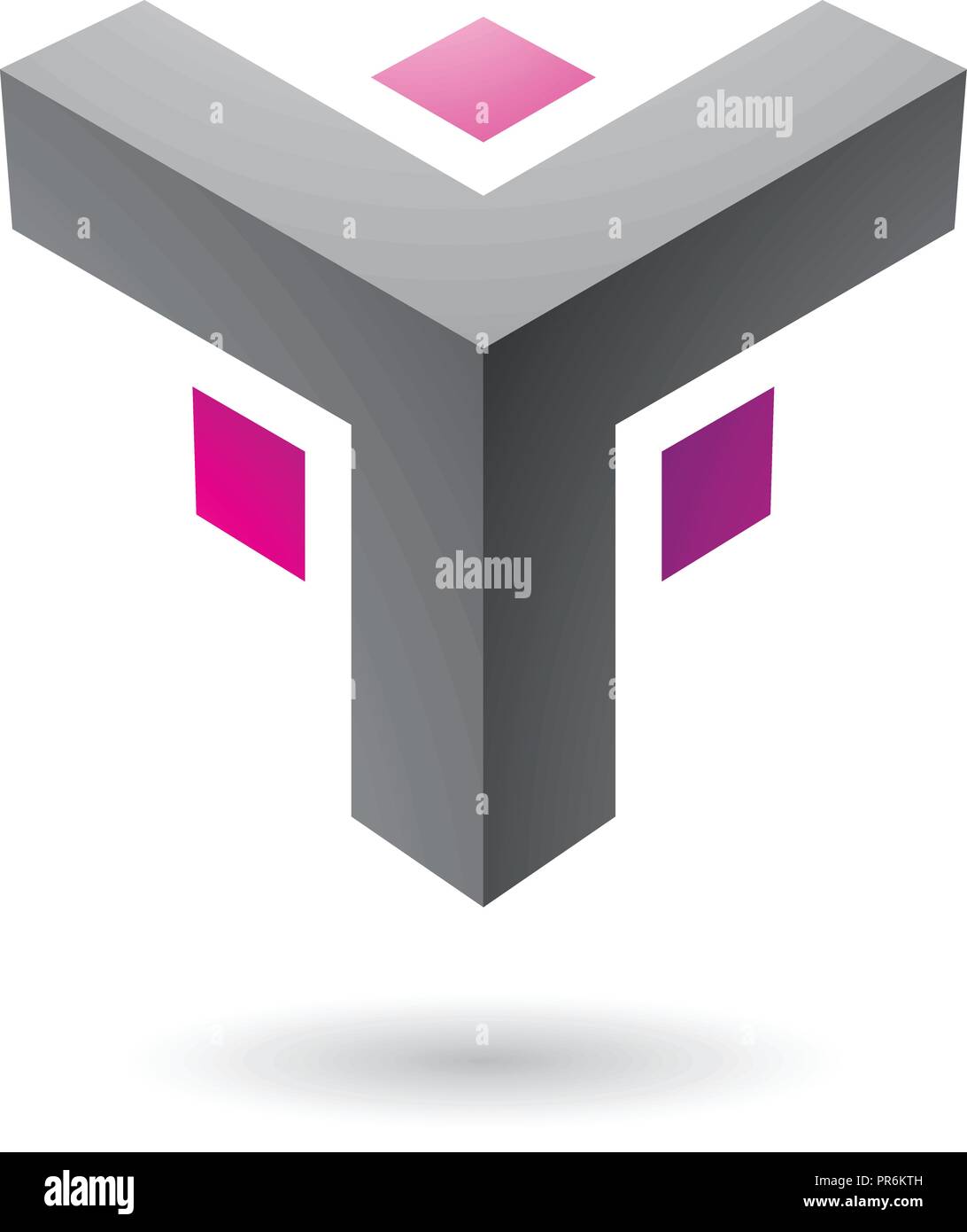Vector Illustration of Black and Magenta Futuristic Corner Shape ...