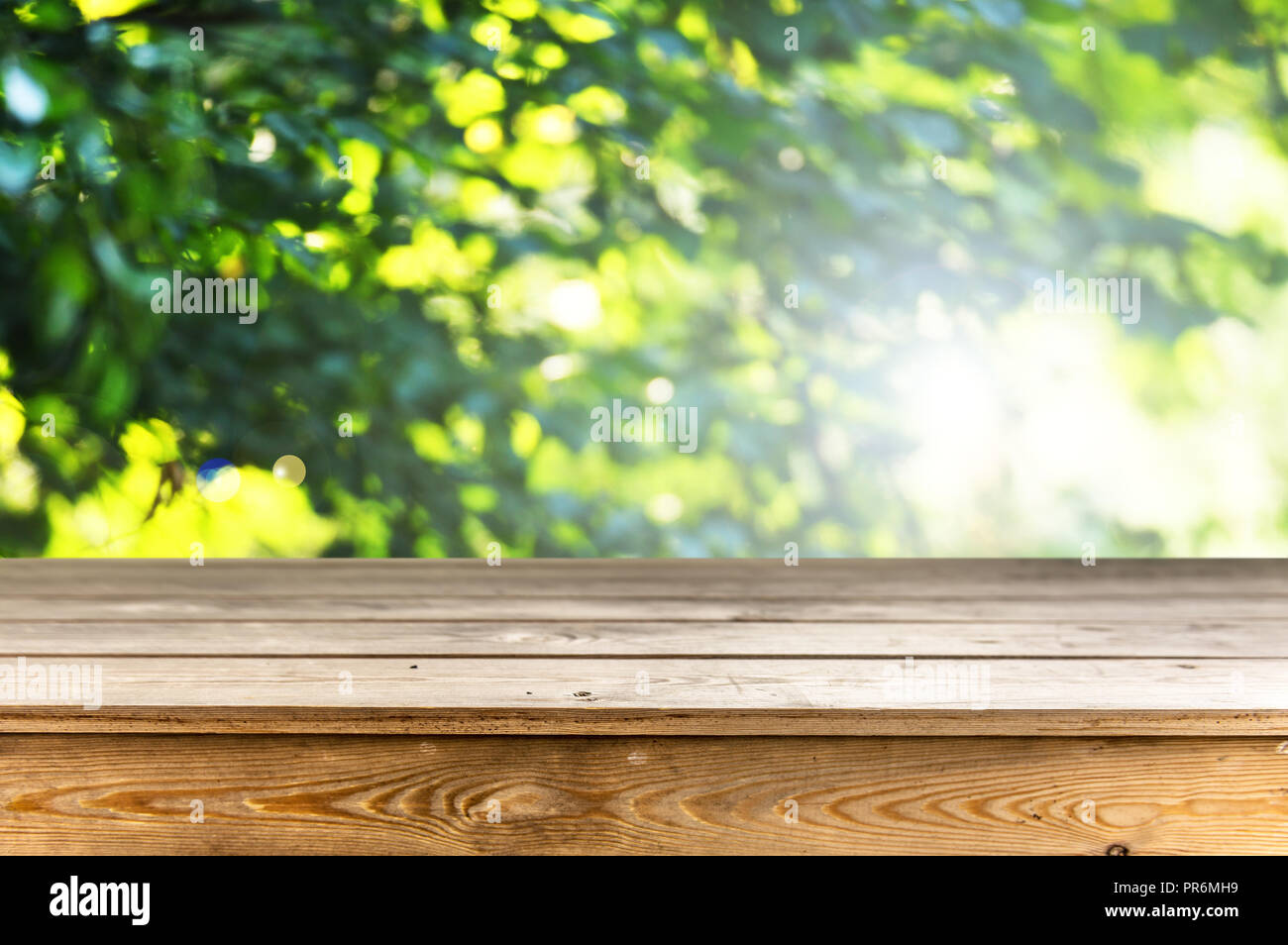 Wooden table background Stock Photo - Alamy