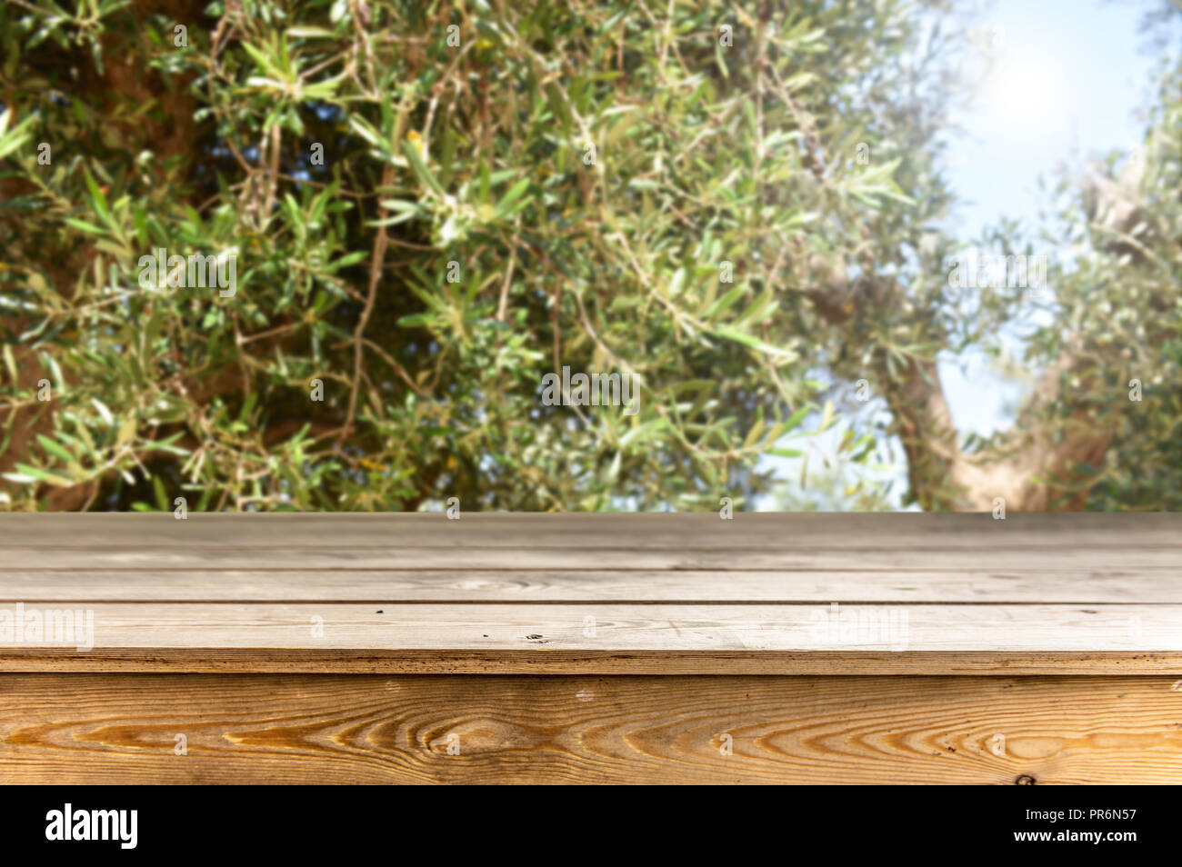 Empty wooden table Stock Photo - Alamy