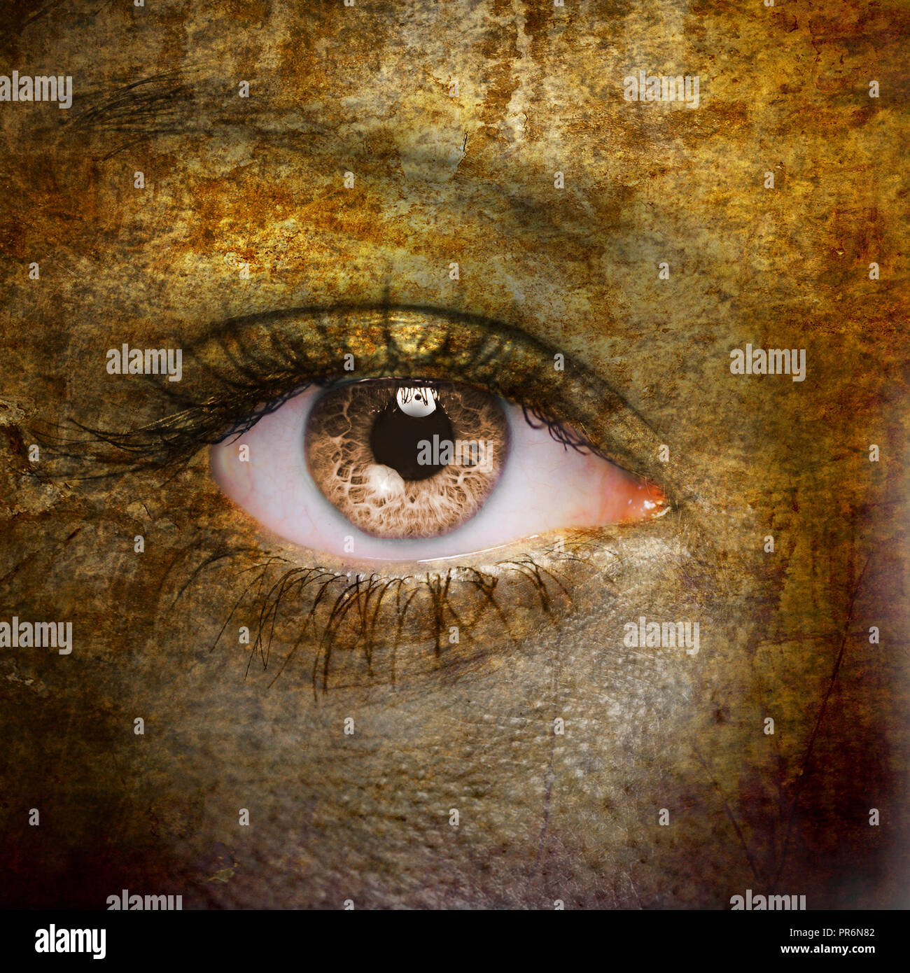 Textured human face close up Stock Photo - Alamy