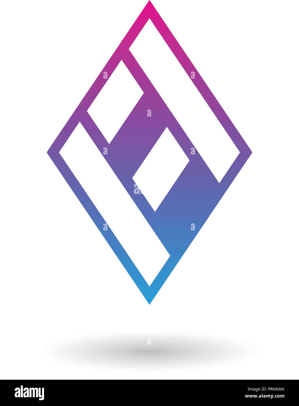Vector Illustration of Magenta and Blue Diamond Shaped Letter A ...