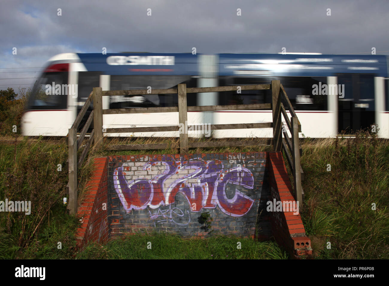 Graffiti tram hi-res stock photography and images - Alamy