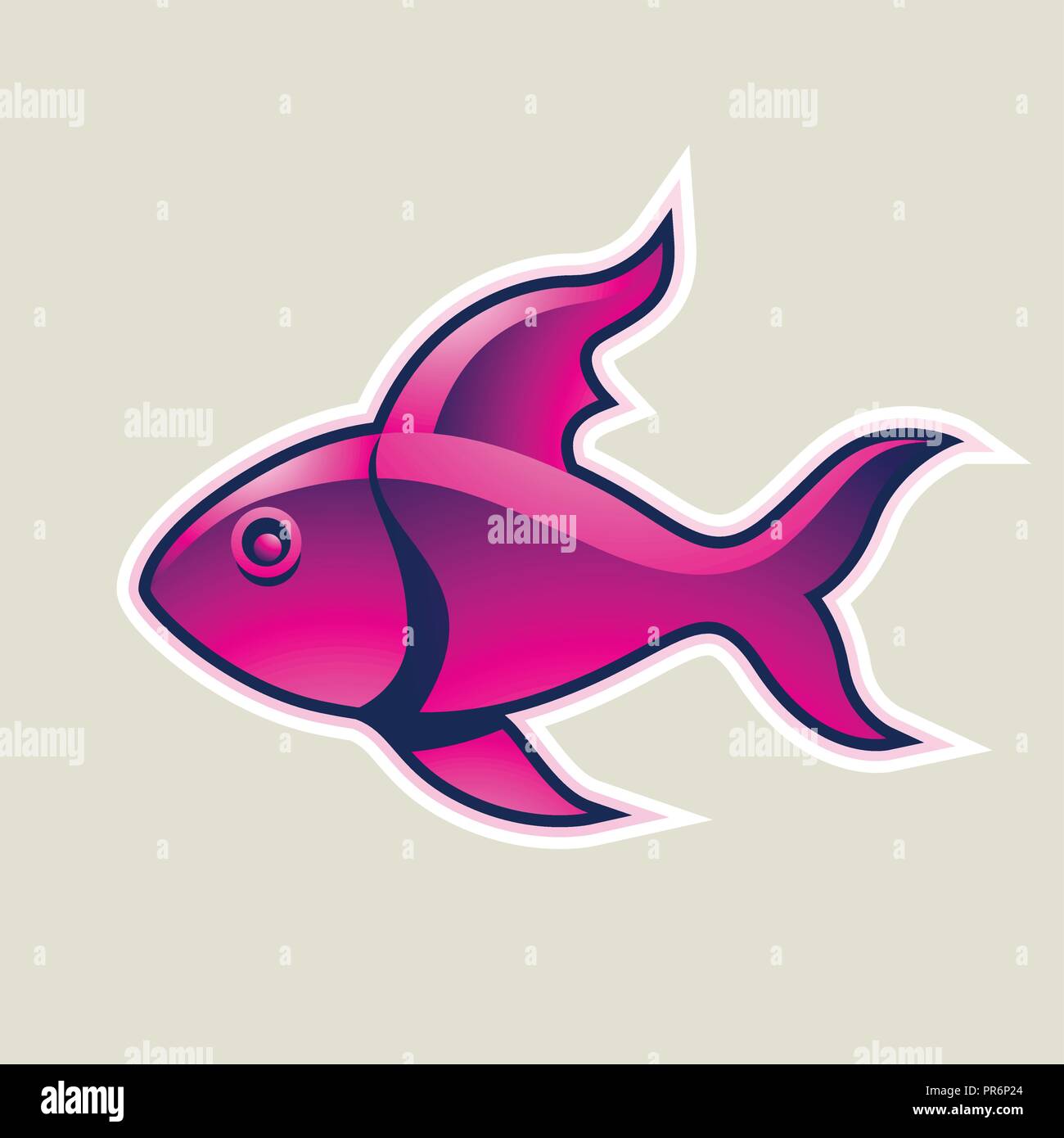 Koi fish with a black background Stock Vector Images - Alamy
