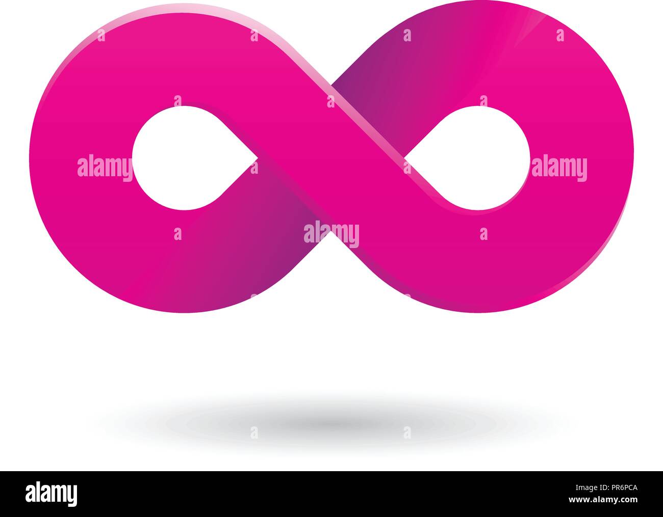 Vector Illustration of Magenta Shaded and Thick Infinity Symbol ...