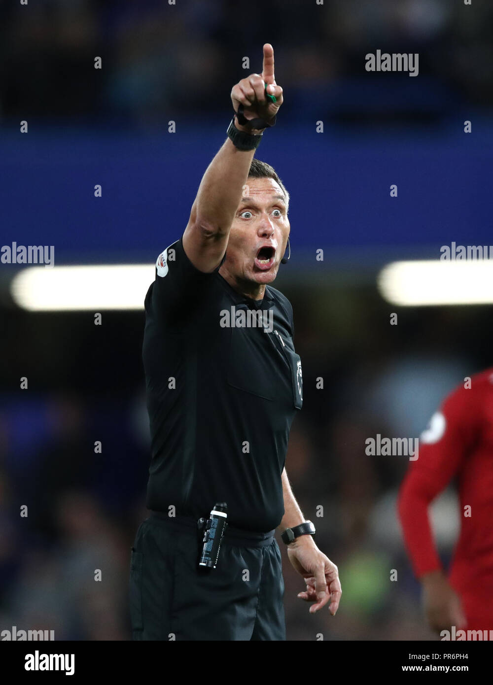 Match referee Andre Marriner during the Premier League match at ...