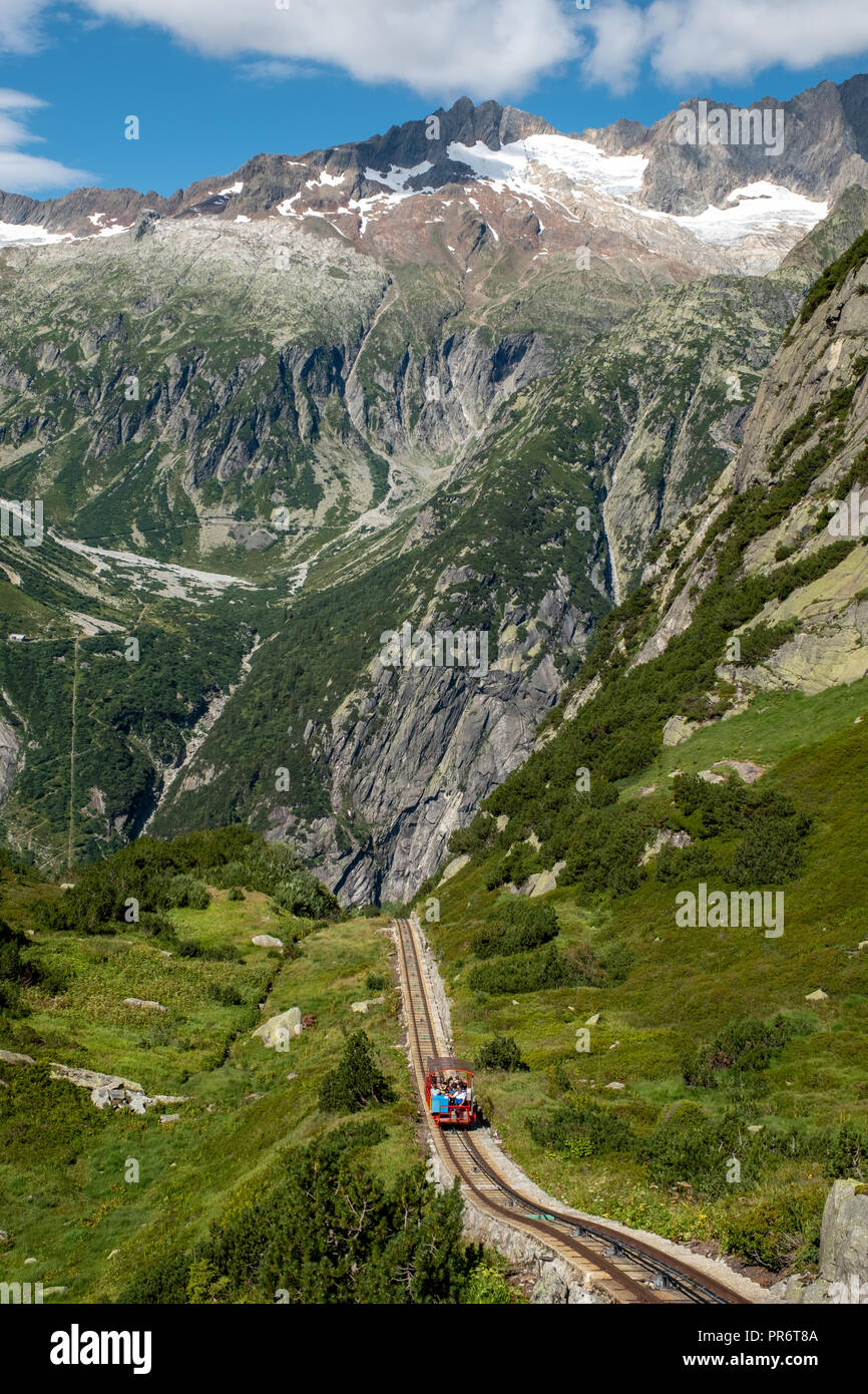 The Gelmer Funicular is a cable railway in the canton of Bern ...