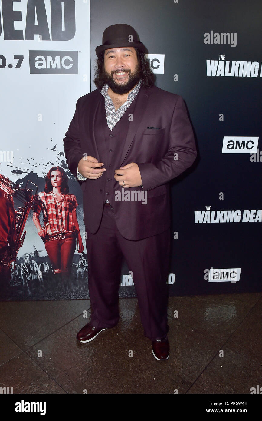Cooper Andrews attending the AMC's 'The Walking Dead' Season 9 premiere ...