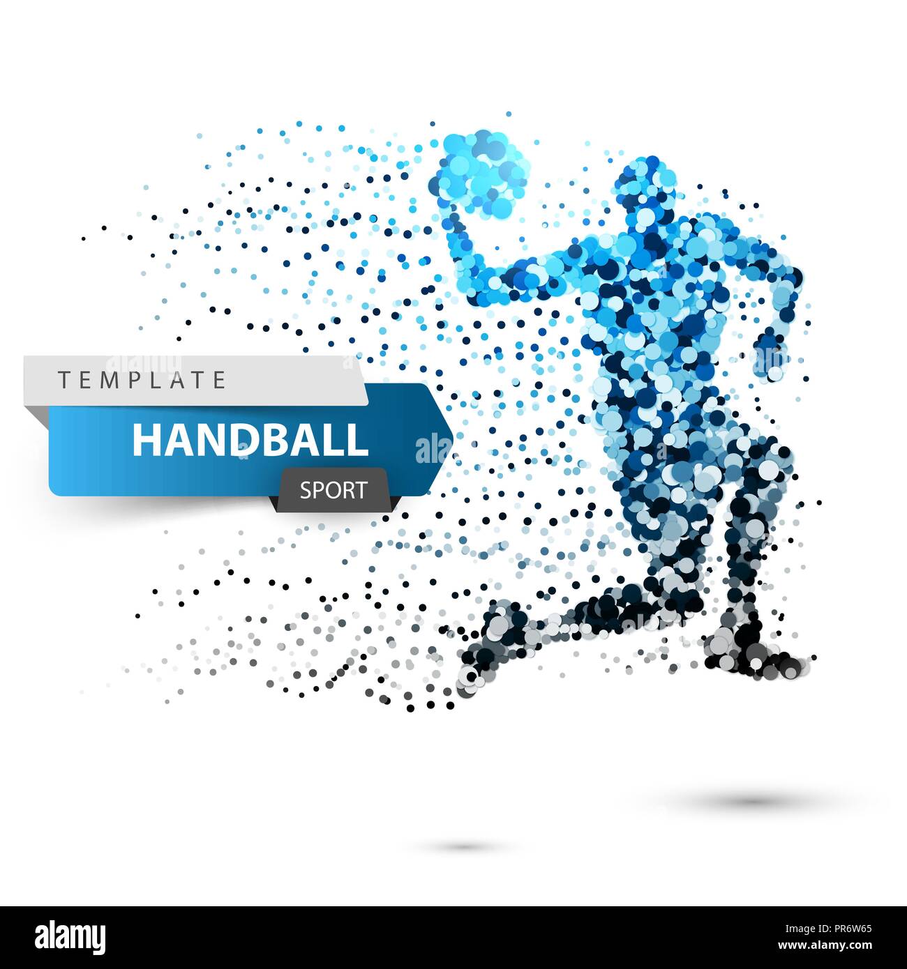 Handball dot illustration on the white background Stock Vector Image ...