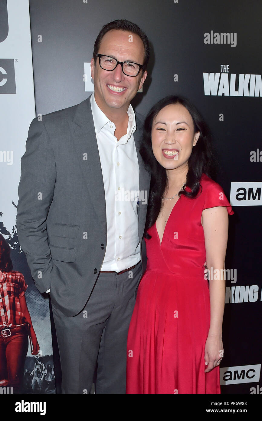 Charlie Collier and Angela Kang attending the AMC's 'The Walking Dead ...