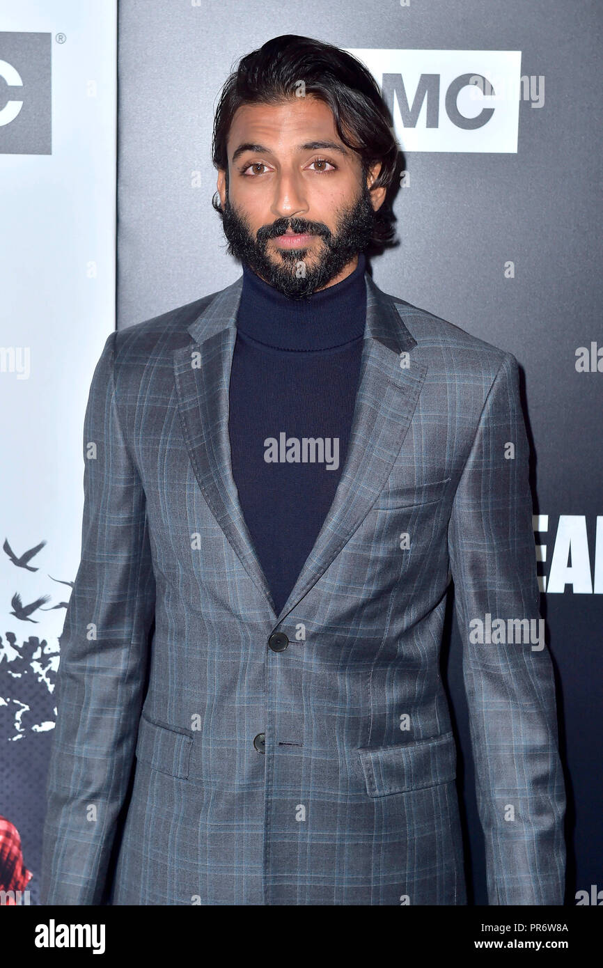 Avi Nash attending the AMC's 'The Walking Dead' Season 9 premiere at ...