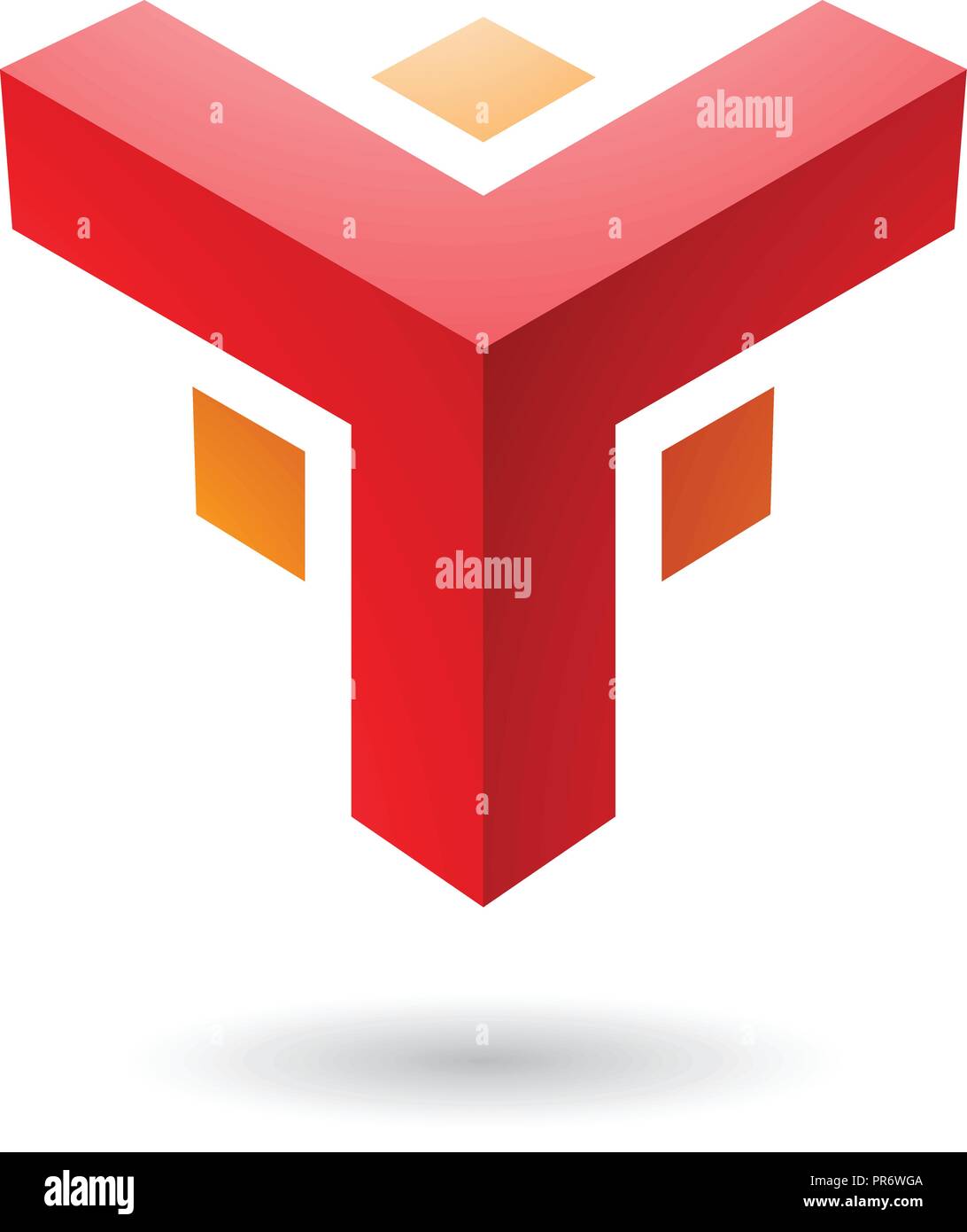 Vector Illustration of Red and Orange Futuristic Corner Shape isolated ...