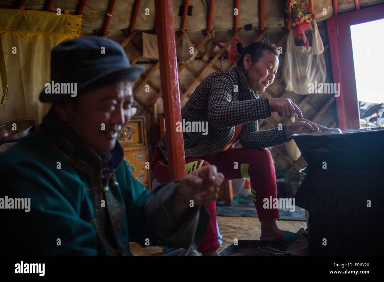 Mongolia yurt inside hi-res stock photography and images - Alamy