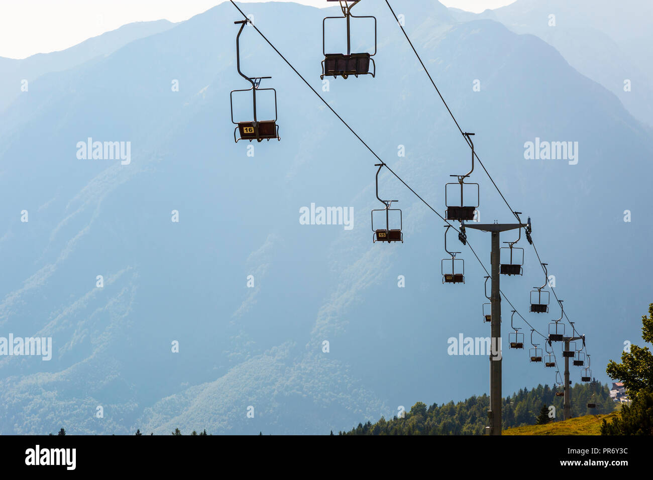 Sky lift in summer Stock Photo - Alamy