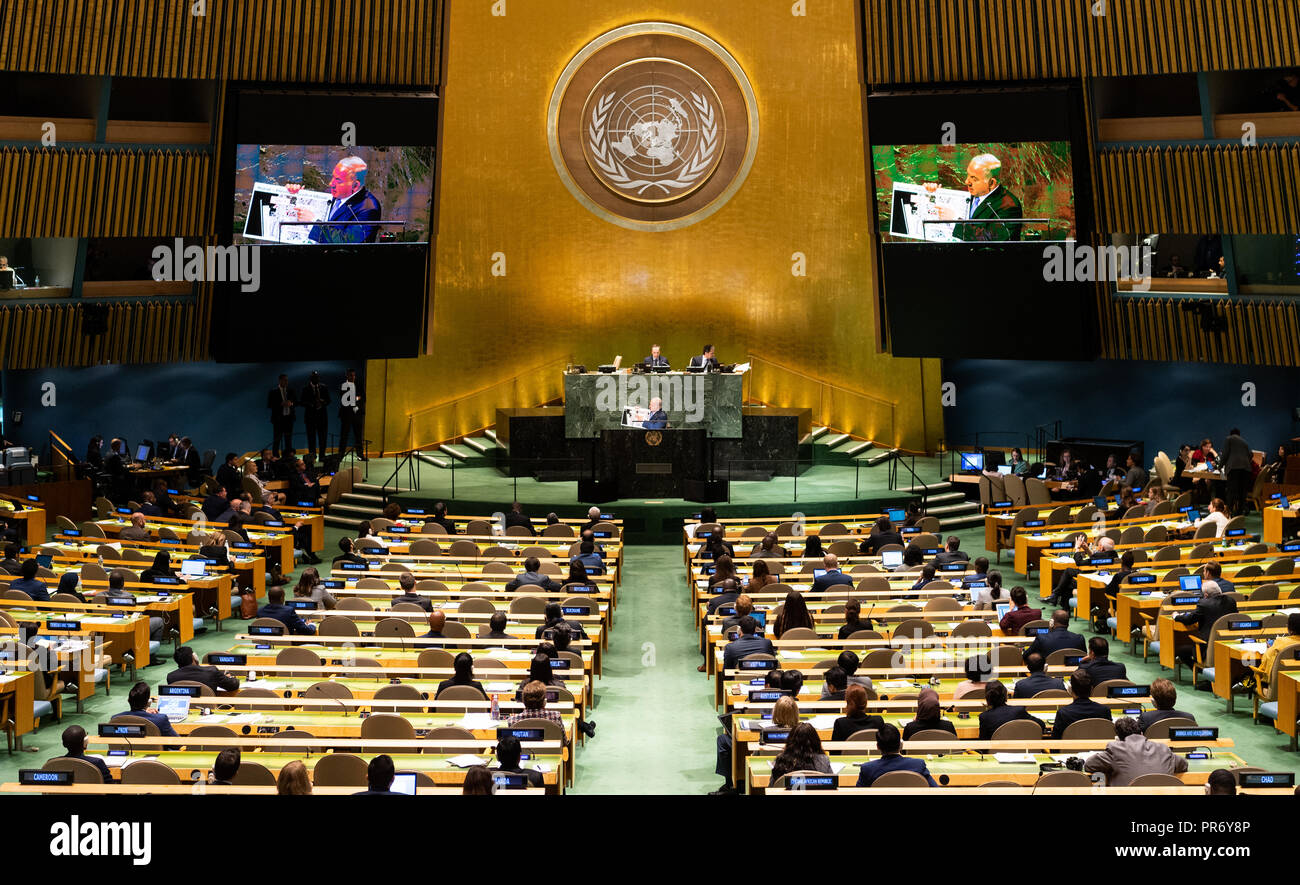 Benjamin Netanyahu, Prime Minister of Israel seen speaking at the ...