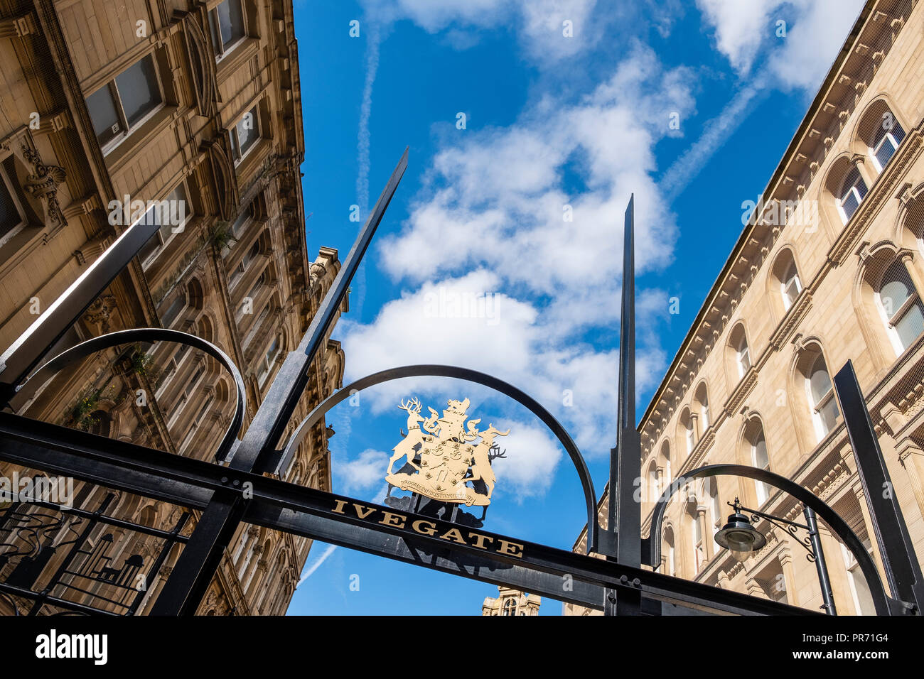The bottom of Ivegate, Bradford, West Yorkshire, England, UK Stock ...