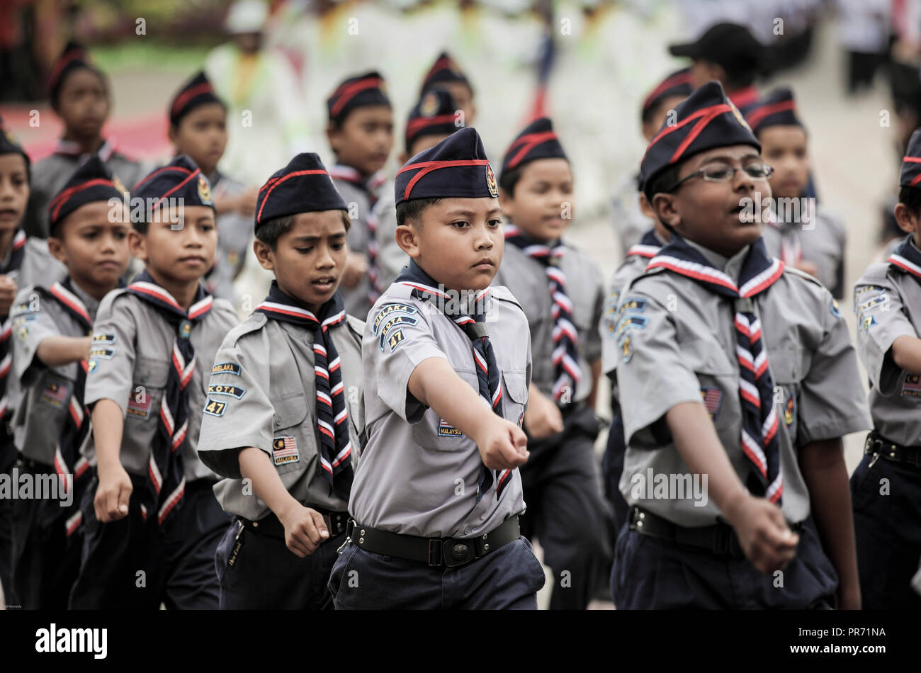 Boy scouts marching in parade hi-res stock photography and images - Alamy