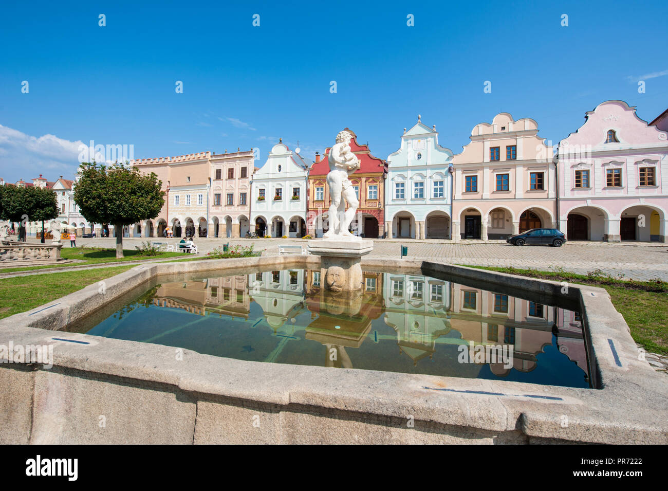 Historical town Telc in Moravia, Czechia. UNESCO World Heritage Stock ...