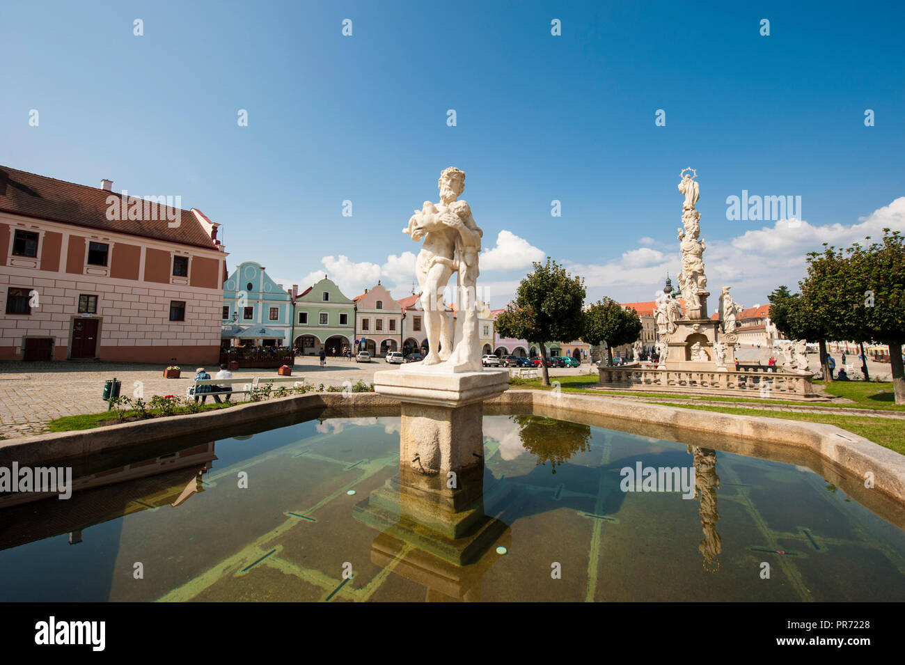 Historical town Telc in Moravia, Czechia. UNESCO World Heritage Stock ...