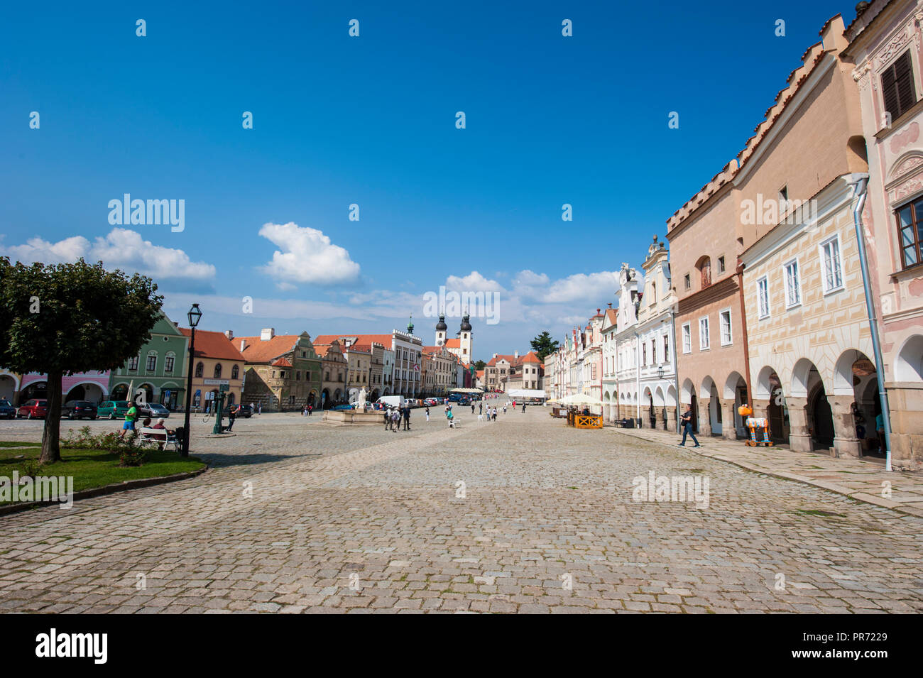 Historical town Telc in Moravia, Czechia. UNESCO World Heritage Stock ...