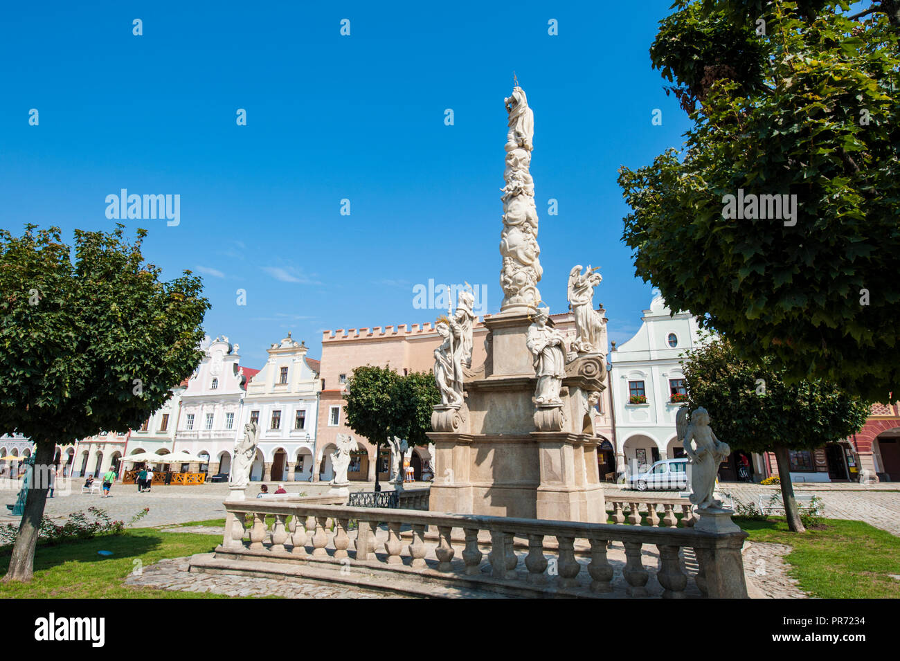 Historical town Telc in Moravia, Czechia. UNESCO World Heritage Stock ...