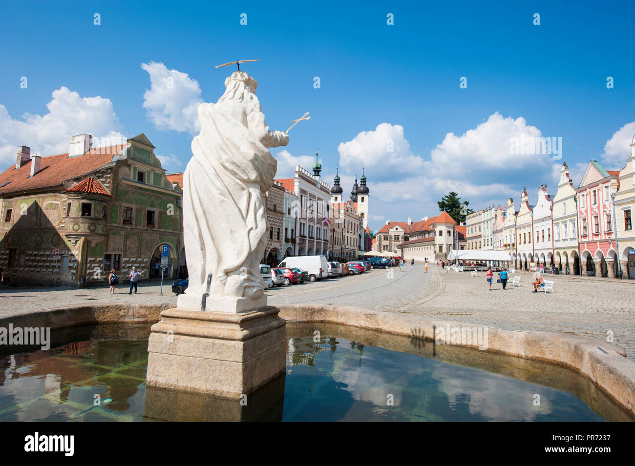 Historical town Telc in Moravia, Czechia. UNESCO World Heritage Stock ...