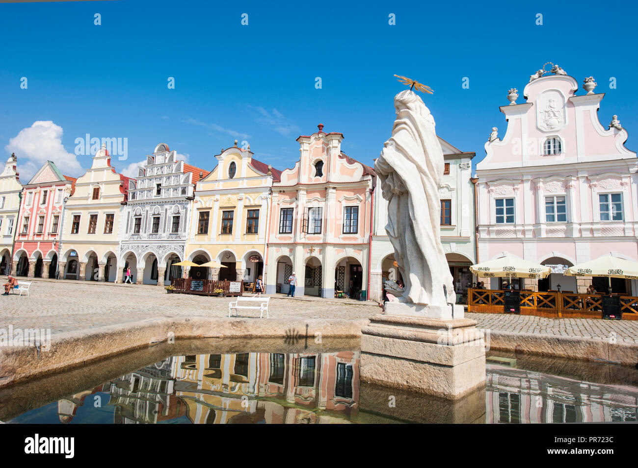Historical town Telc in Moravia, Czechia. UNESCO World Heritage Stock ...