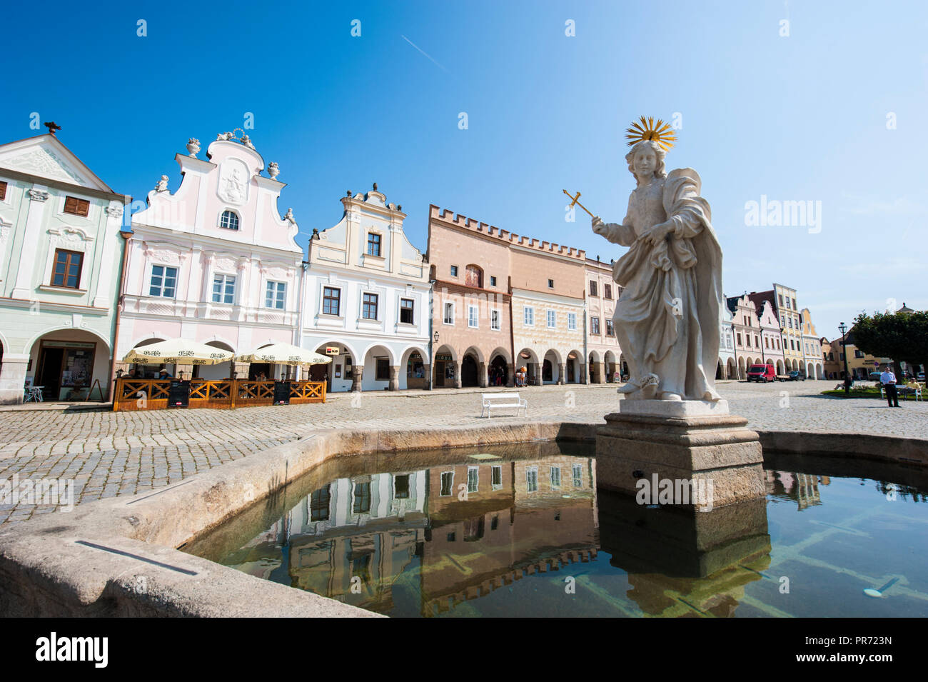 Historical town Telc in Moravia, Czechia. UNESCO World Heritage Stock ...