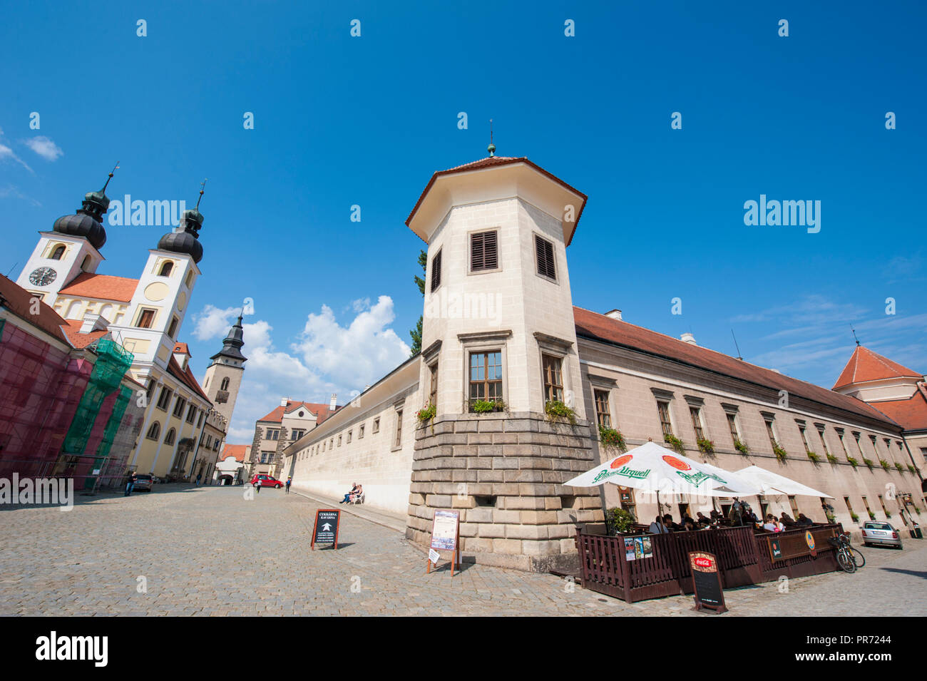 Historical town Telc in Moravia, Czechia. UNESCO World Heritage Stock ...