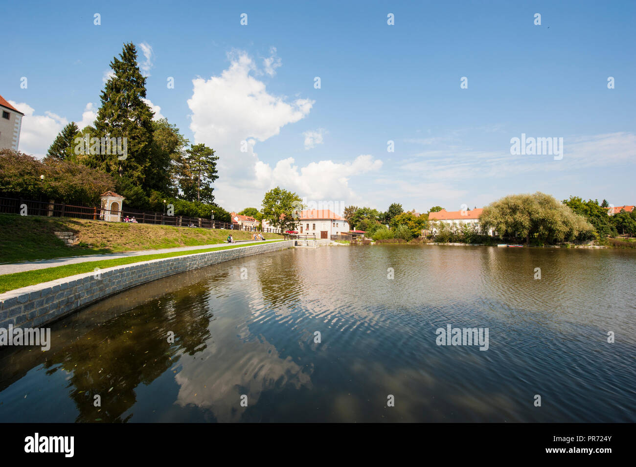 Historical town Telc in Moravia, Czechia. UNESCO World Heritage Stock ...