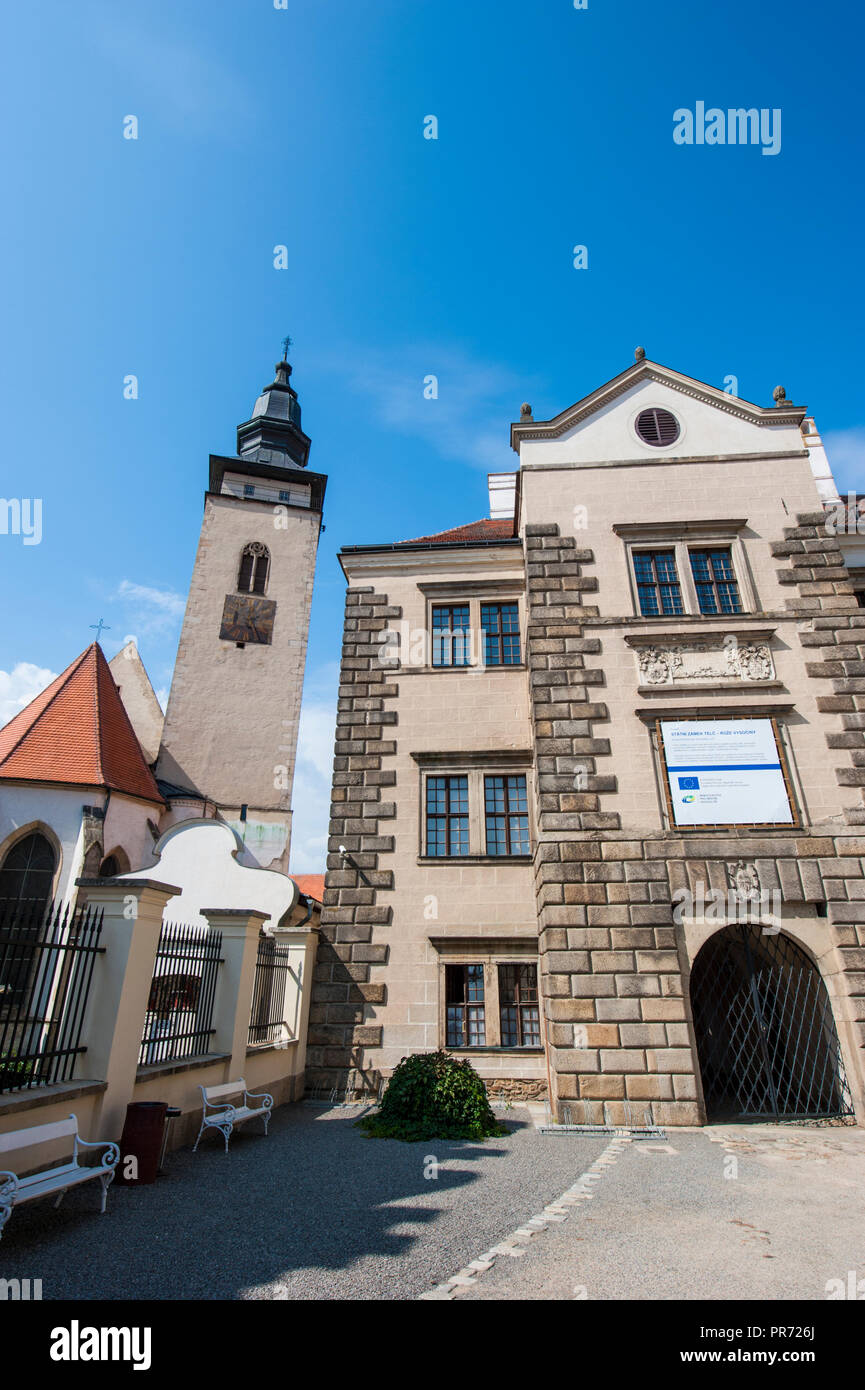 Historical town Telc in Moravia, Czechia. UNESCO World Heritage Stock ...
