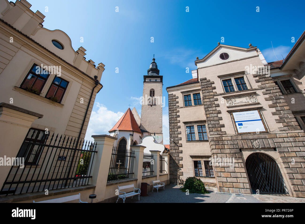 Historical town Telc in Moravia, Czechia. UNESCO World Heritage Stock ...