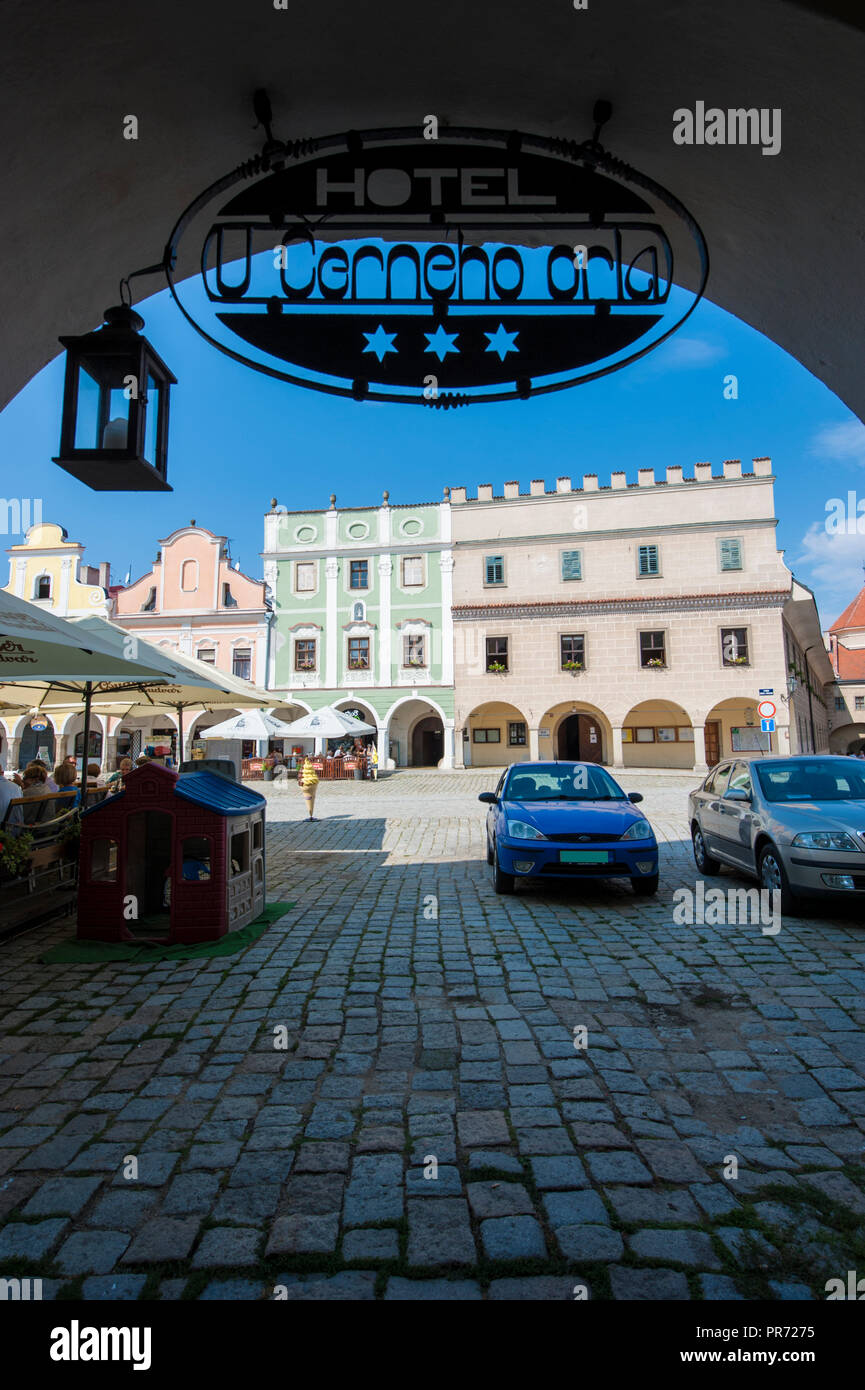 Historical town Telc in Moravia, Czechia. UNESCO World Heritage Stock ...