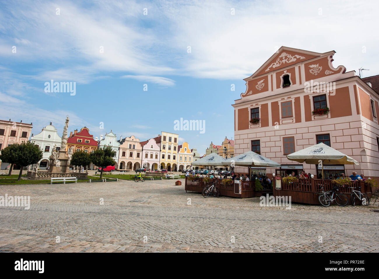 Historical town Telc in Moravia, Czechia. UNESCO World Heritage Stock ...