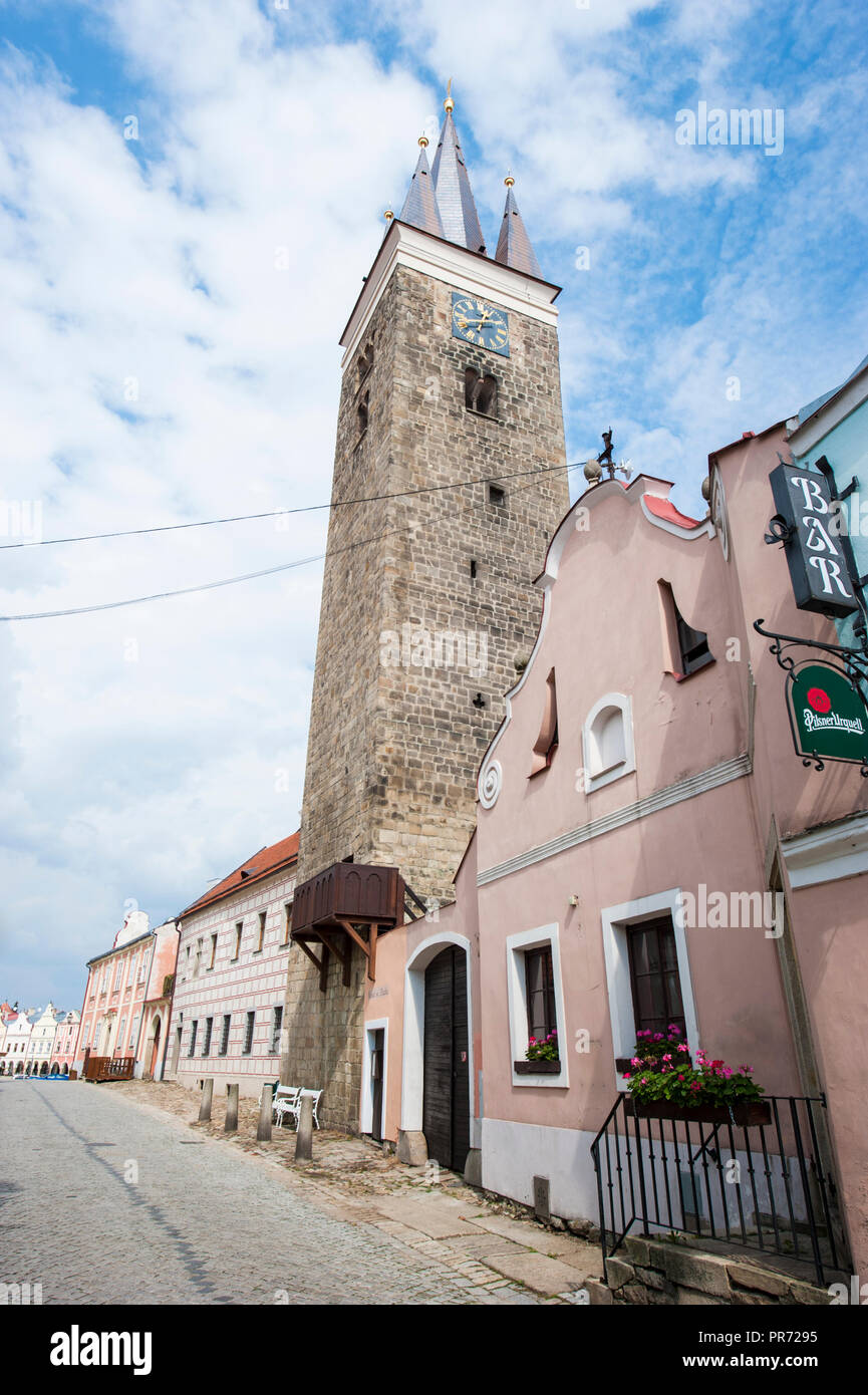 Historical town Telc in Moravia, Czechia. UNESCO World Heritage Stock ...