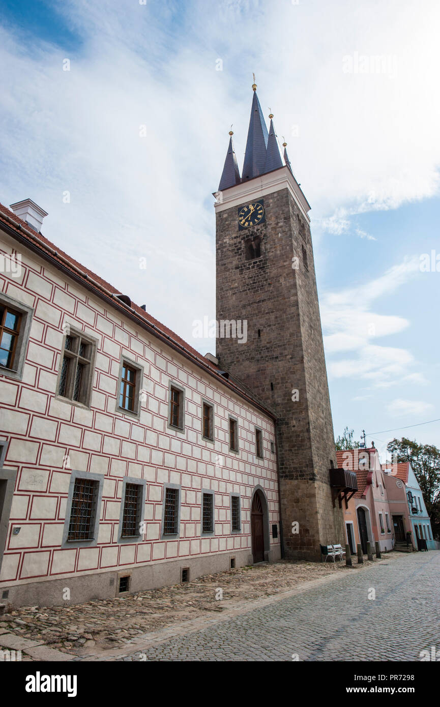 Historical town Telc in Moravia, Czechia. UNESCO World Heritage Stock ...
