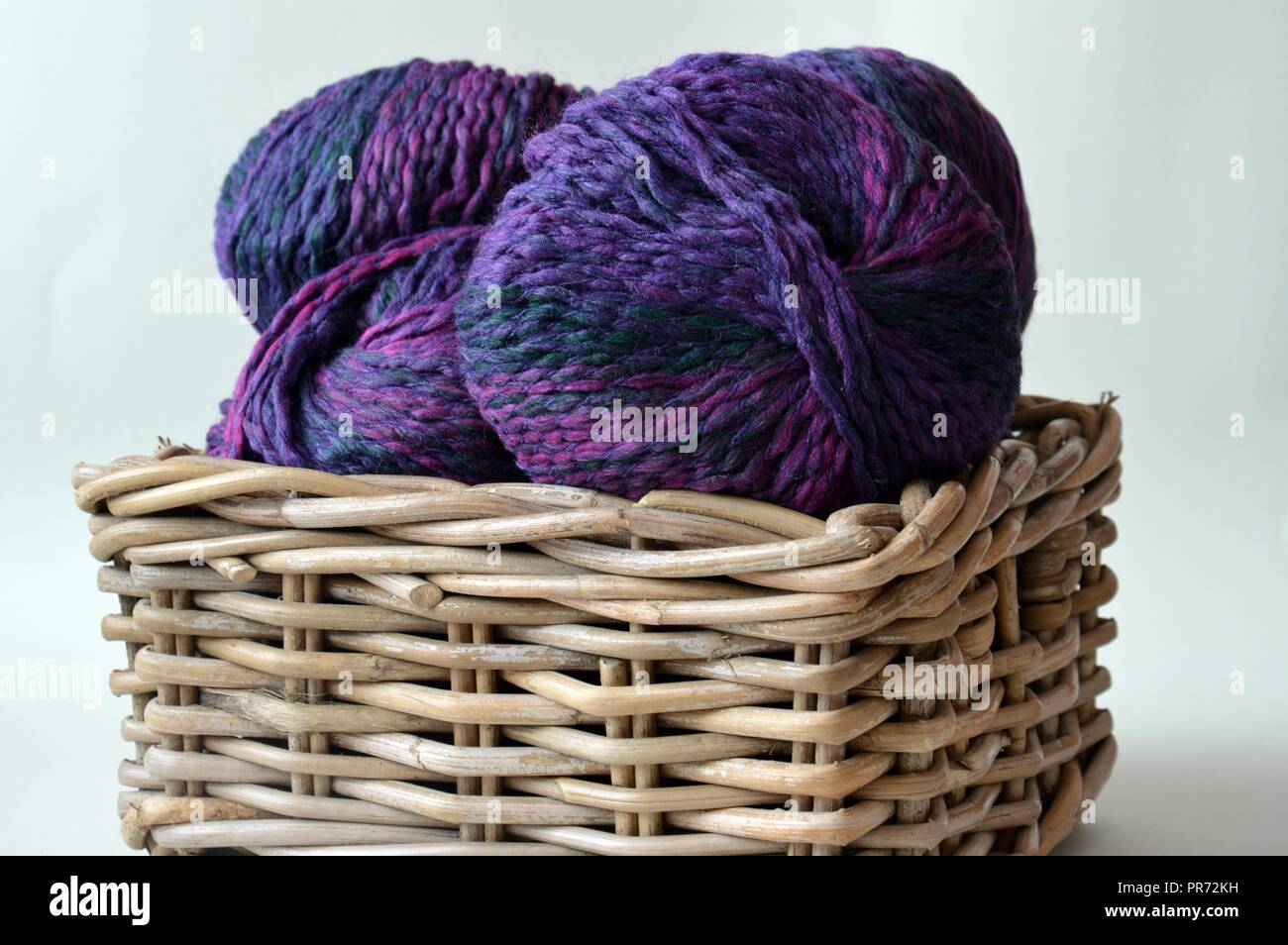 winter hobby, wool balls ready to be knitted Stock Photo - Alamy