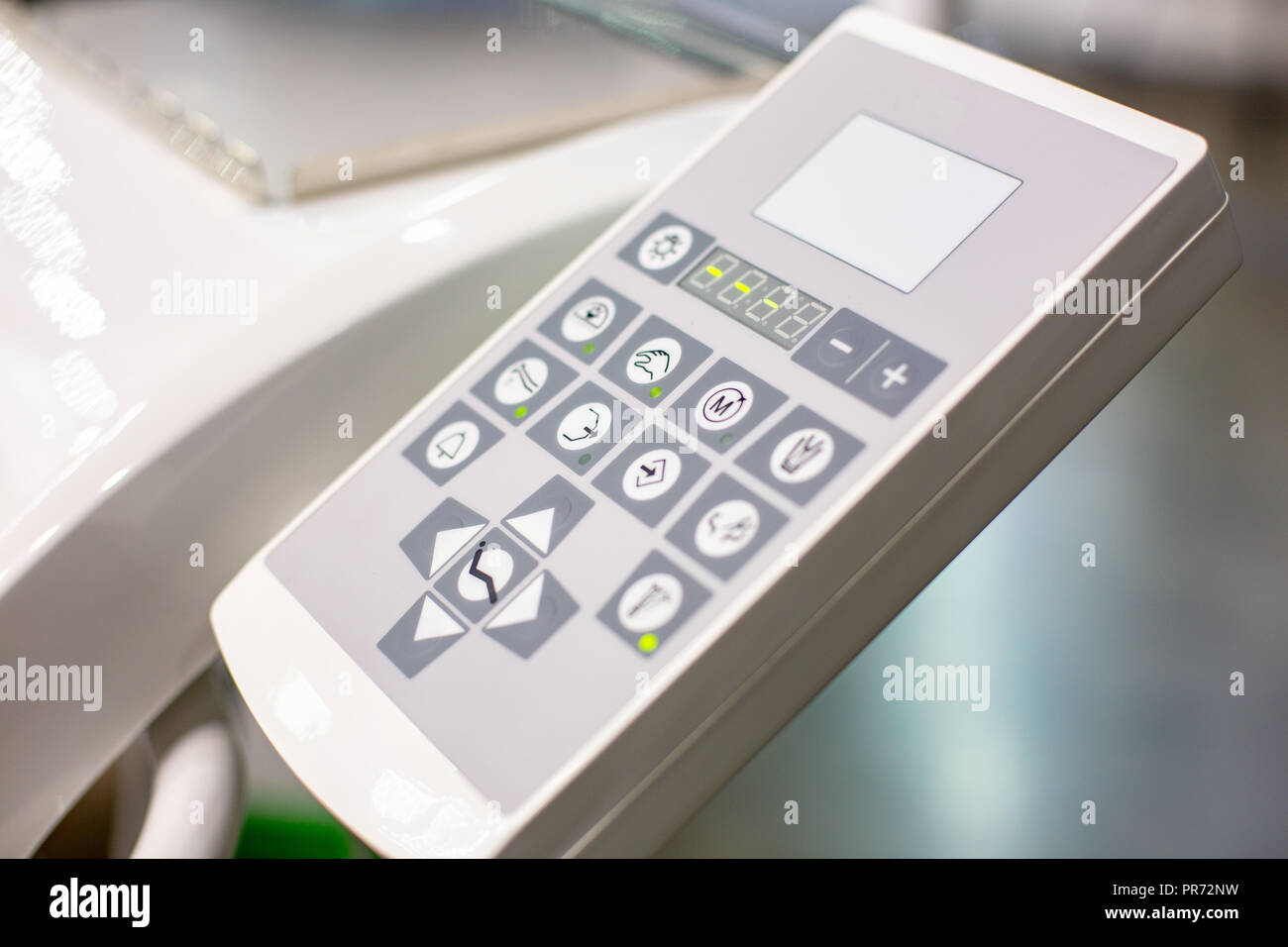 Modern control panel of dentist machine for treatment teeth. Dentist ...