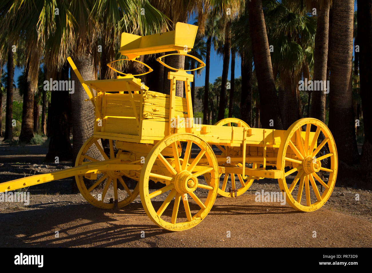 Yellow wagon, Warm Springs Natural Area, Nevada Stock Photo - Alamy