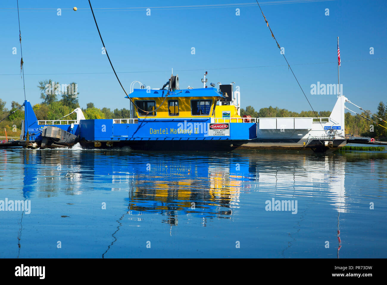 Ferry, Willamette Mission State Park, Oregon Stock Photo - Alamy