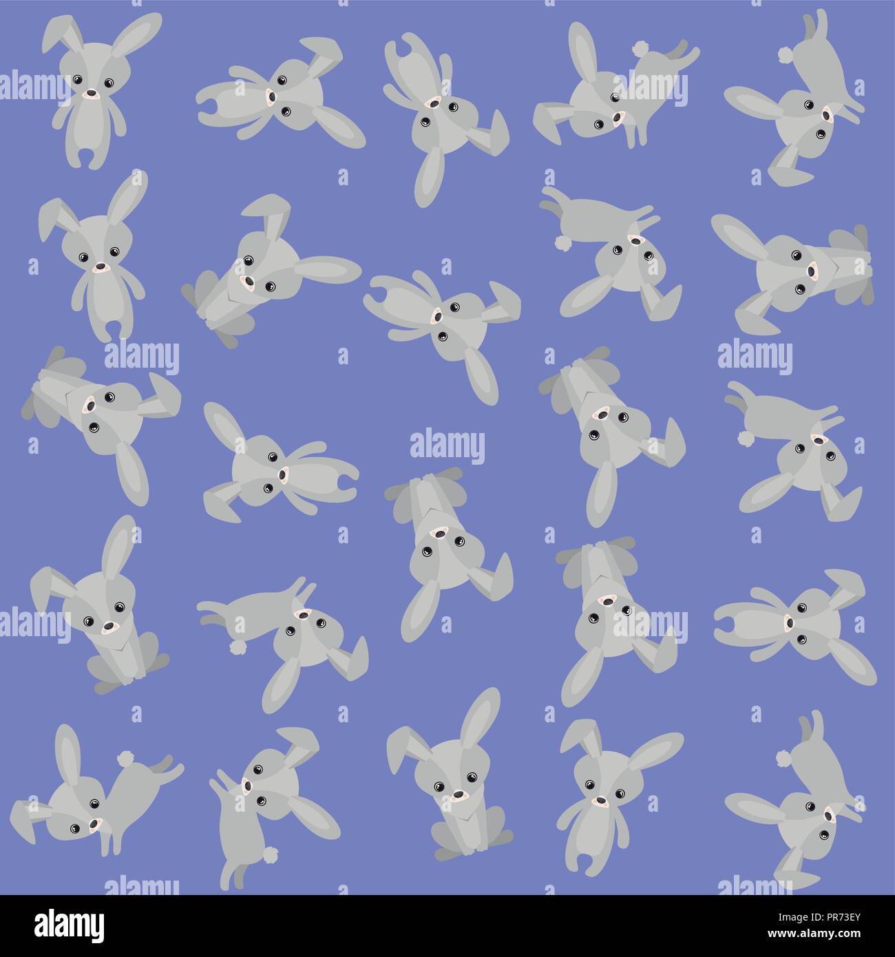 cute rabbit pattern background vector illustration design Stock Vector ...
