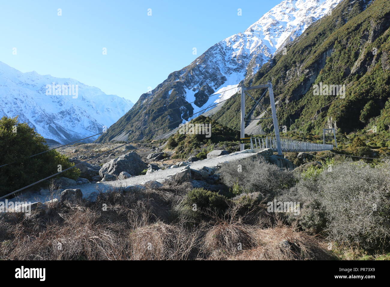 Mount Cook National Park and Hiking the Hooker Valley track Stock Photo ...