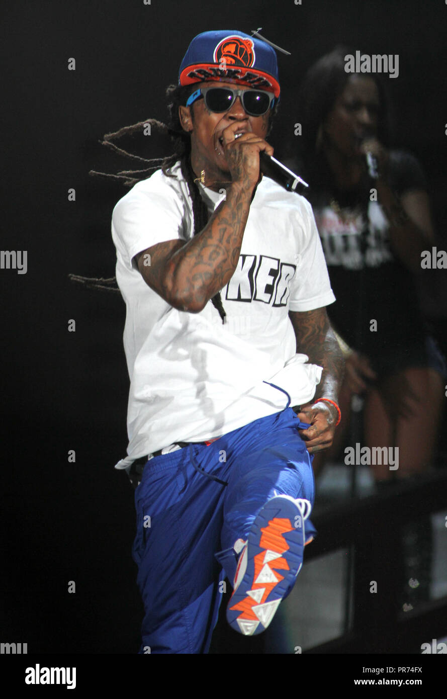 Lil Wayne performs in concert on his America's Most Wanted tour at the ...