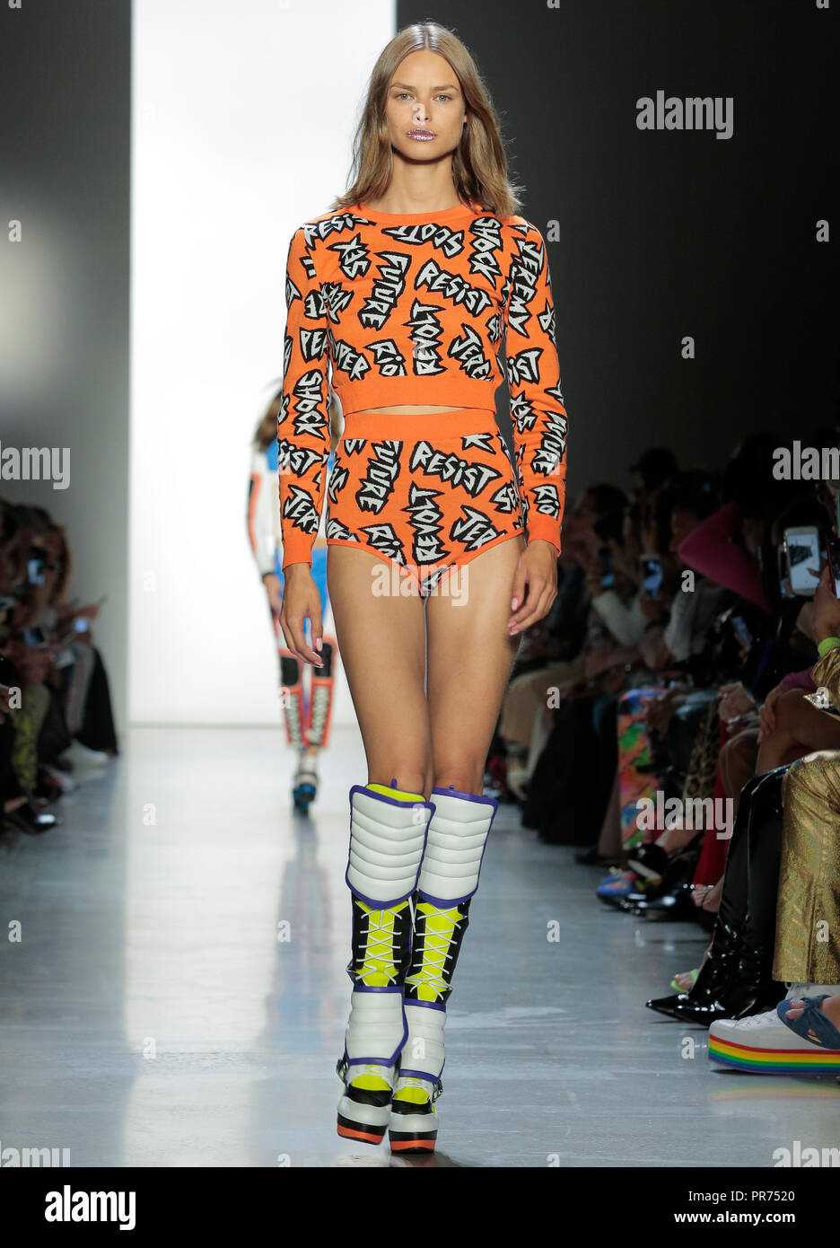 NEW YORK, NY - September 06, 2018: Birgit Kos walks the runway at the ...