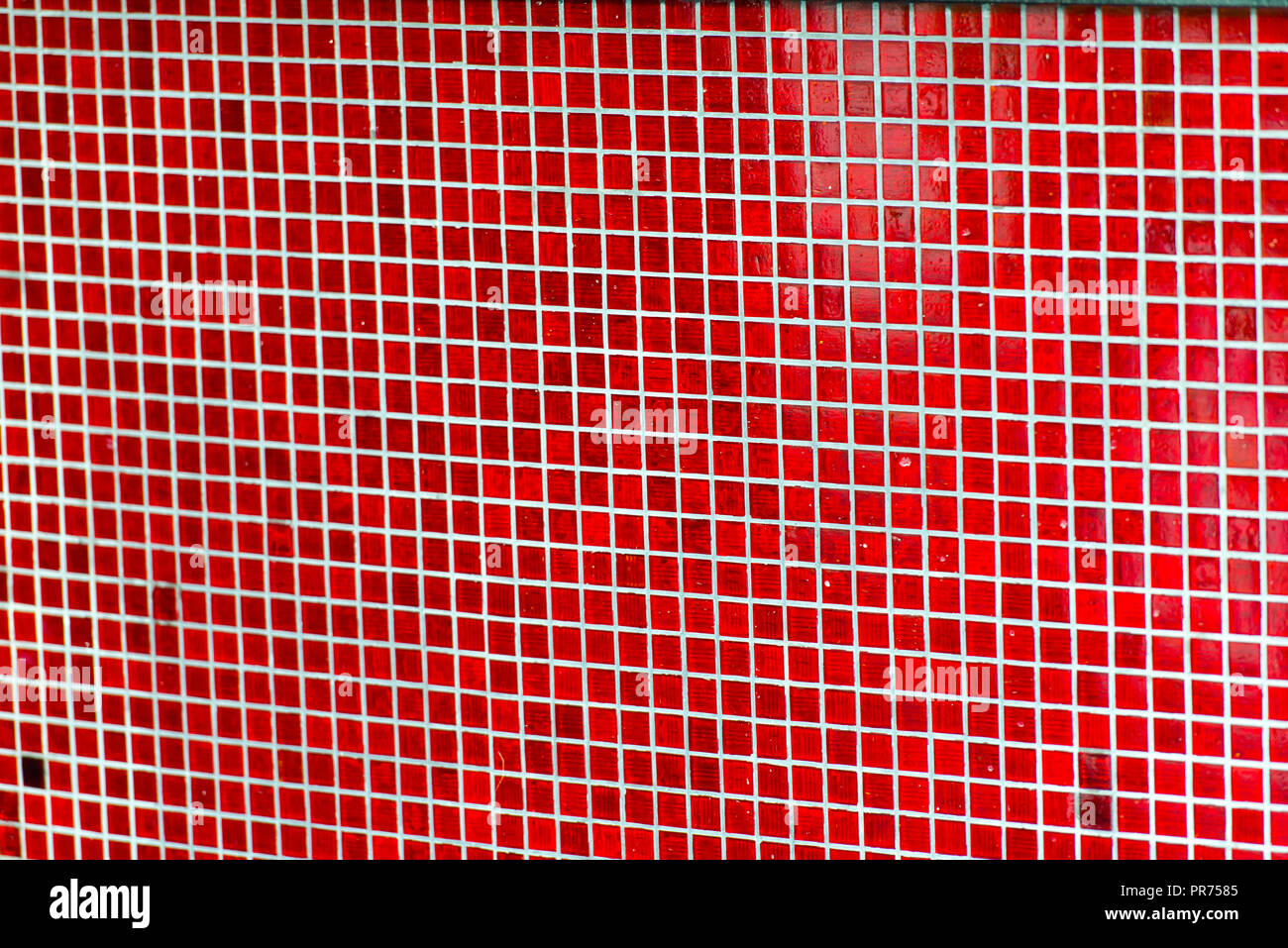 small red tiles background mosaic Stock Photo - Alamy