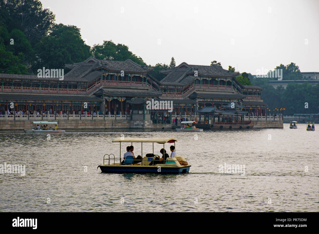 Pedal boats in the Taiye lake at the Beihai Park, Beijing, China Stock ...