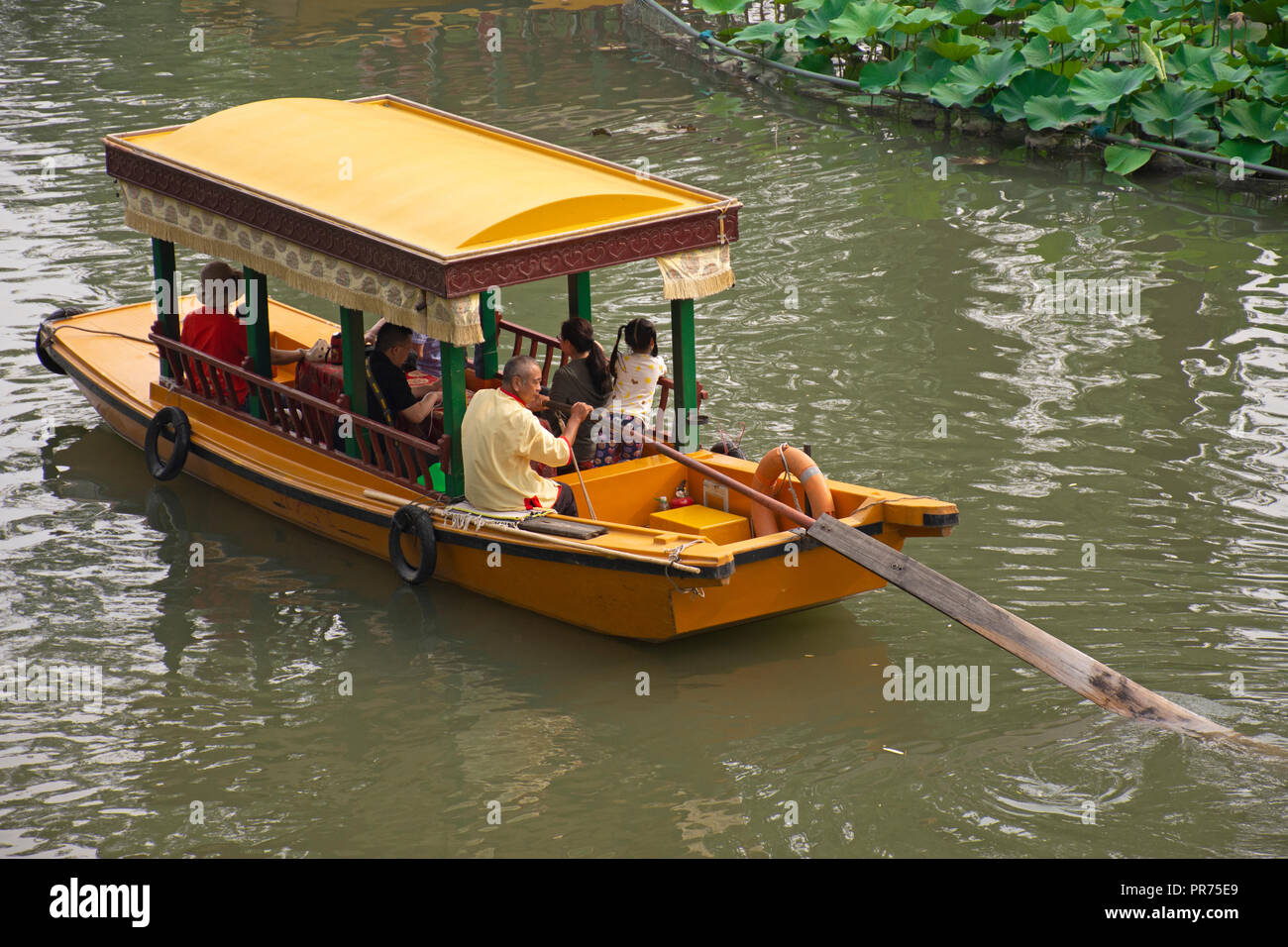 Boat ride on the Taiye Lake, Beihai Park, Beijing, China Stock Photo ...