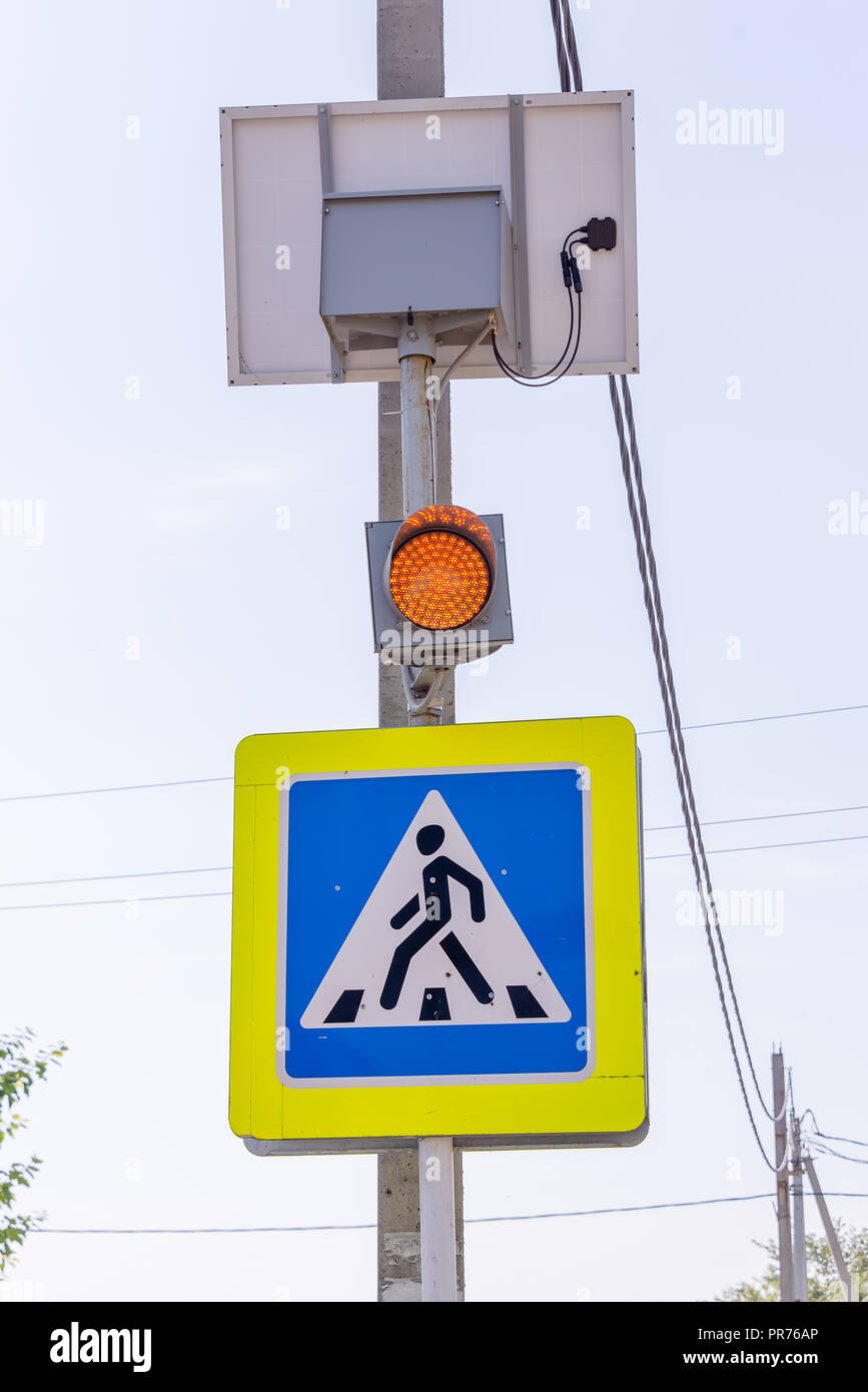 traffic light on the pedestrian crossing, prohibiting the red stop ...