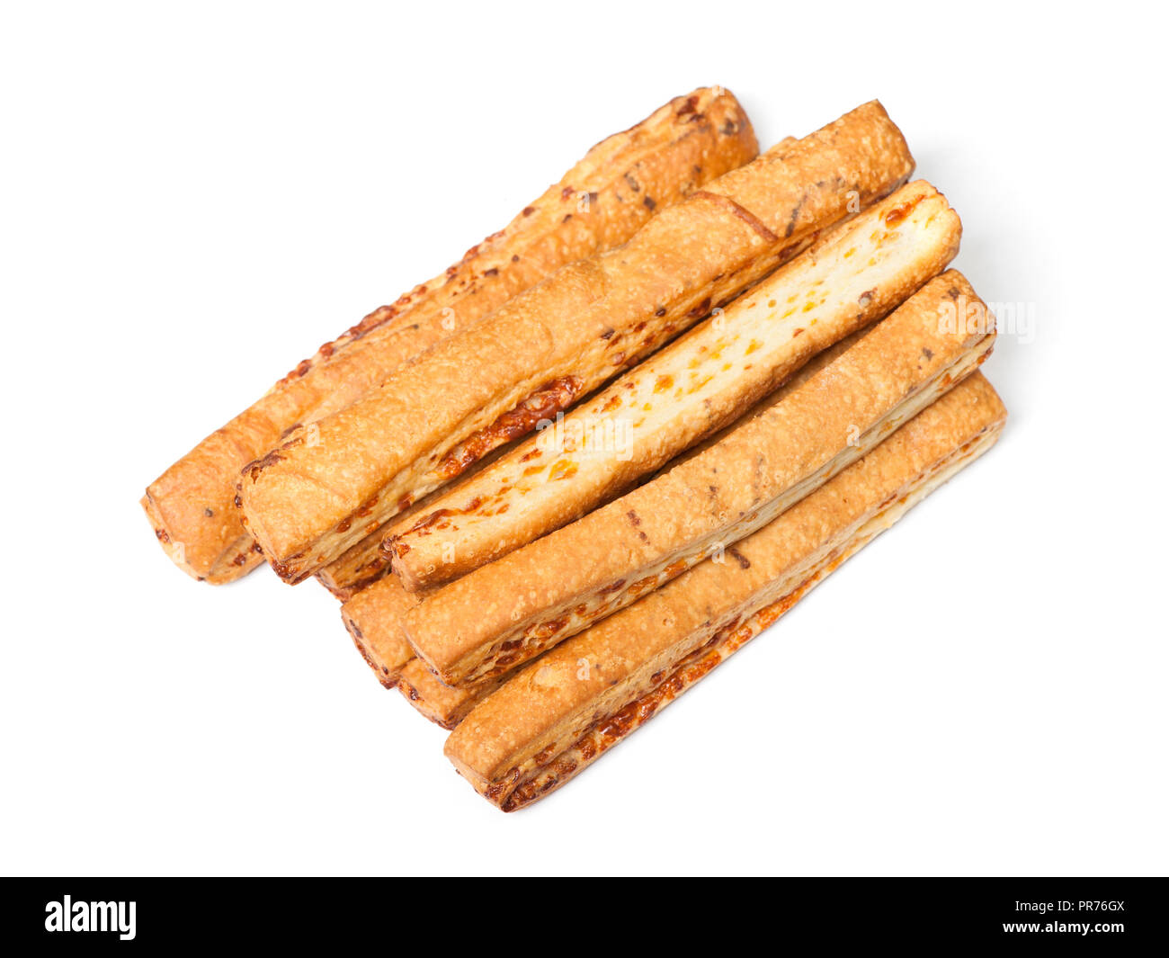 Group of bread sticks isolated on white background Stock Photo - Alamy