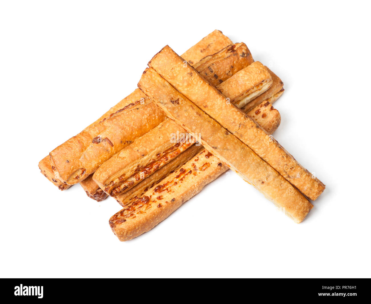 Group of bread sticks isolated on white background Stock Photo - Alamy
