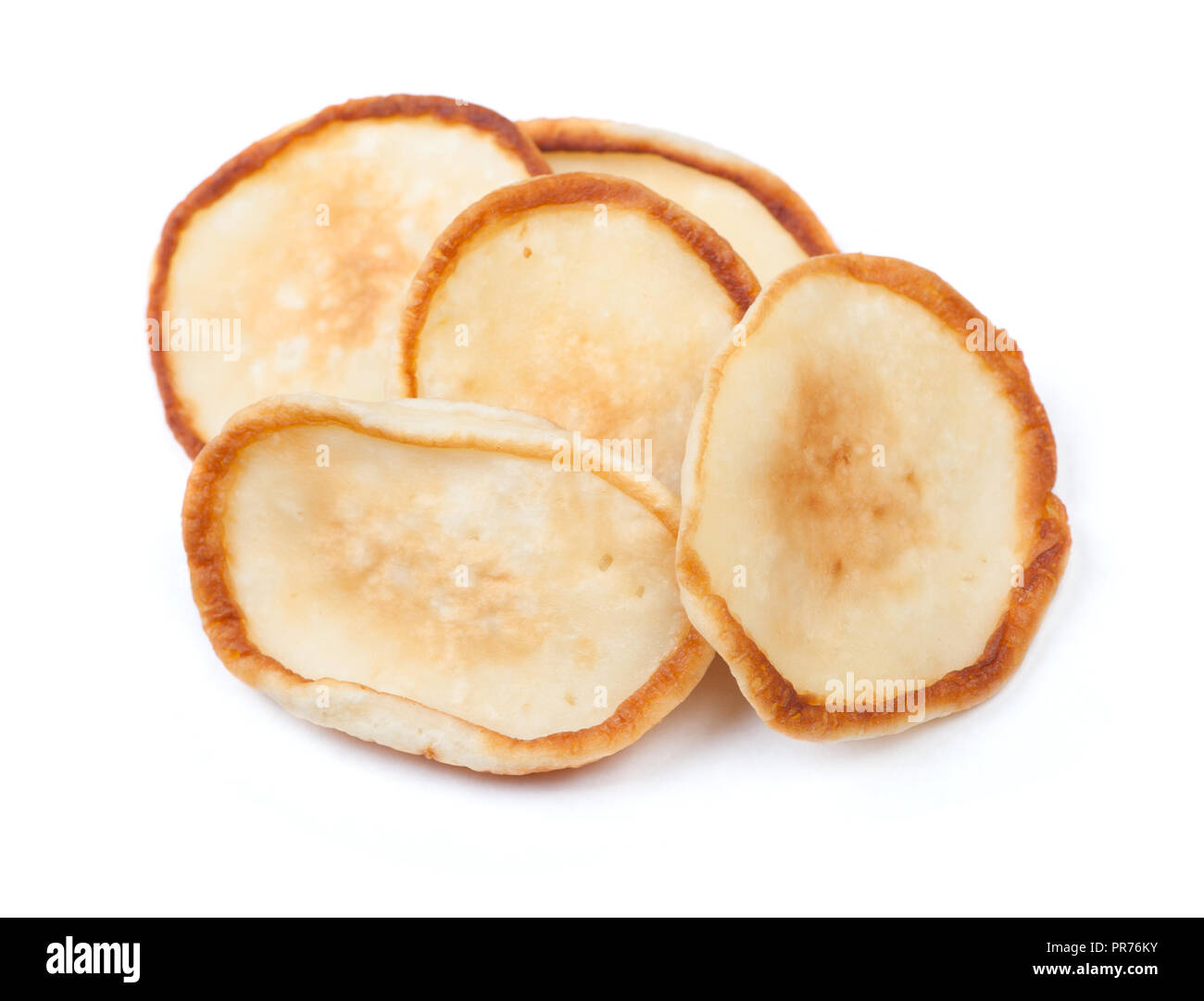 Stack of plain pancakes isolated on a white background Stock Photo - Alamy